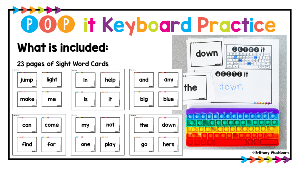 POP It Keyboard Station Activities