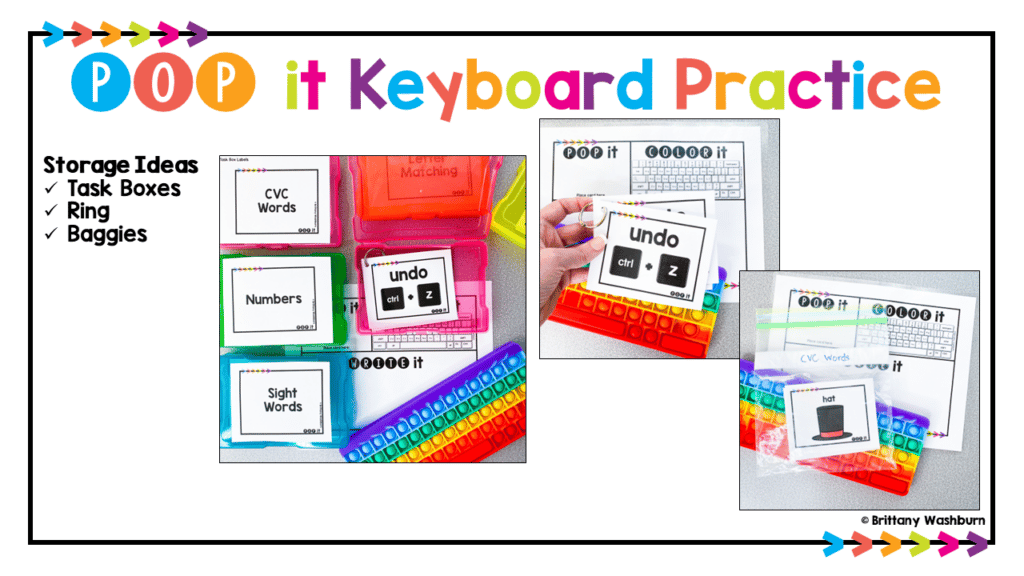 POP It Keyboard Station Activities