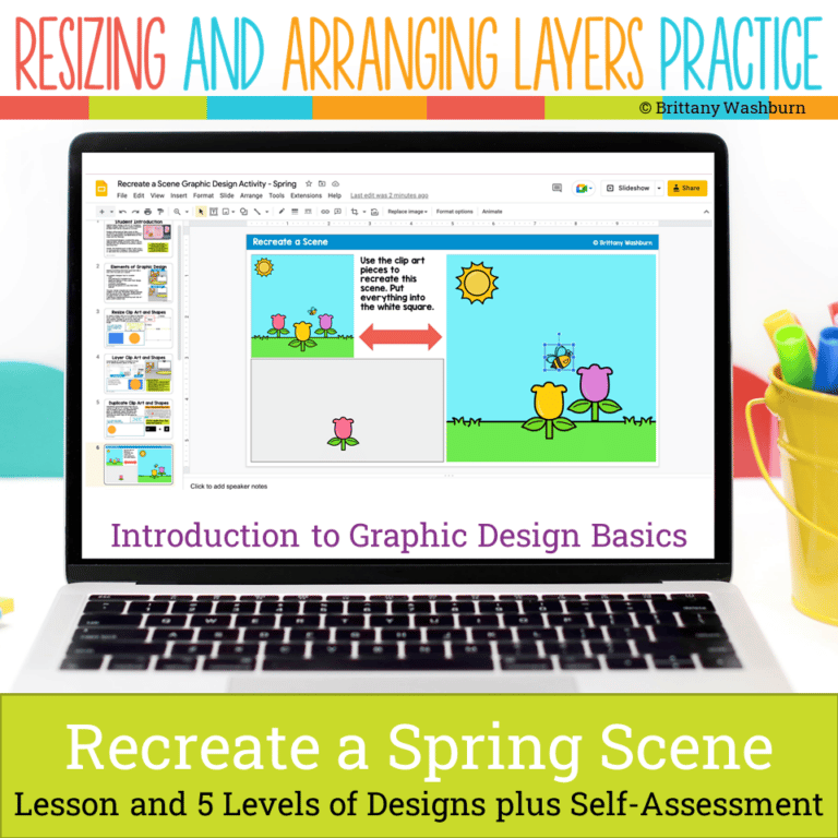 Spring Theme Graphic Design Lesson and Activity