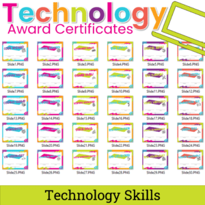 Technology Skills Award Certificates